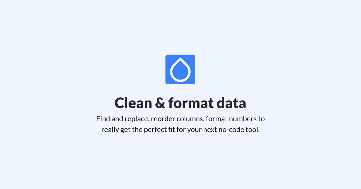 Clean & format data - Reshape API