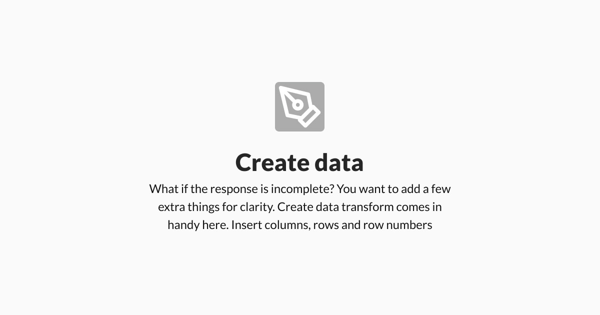 Create data - Reshape API